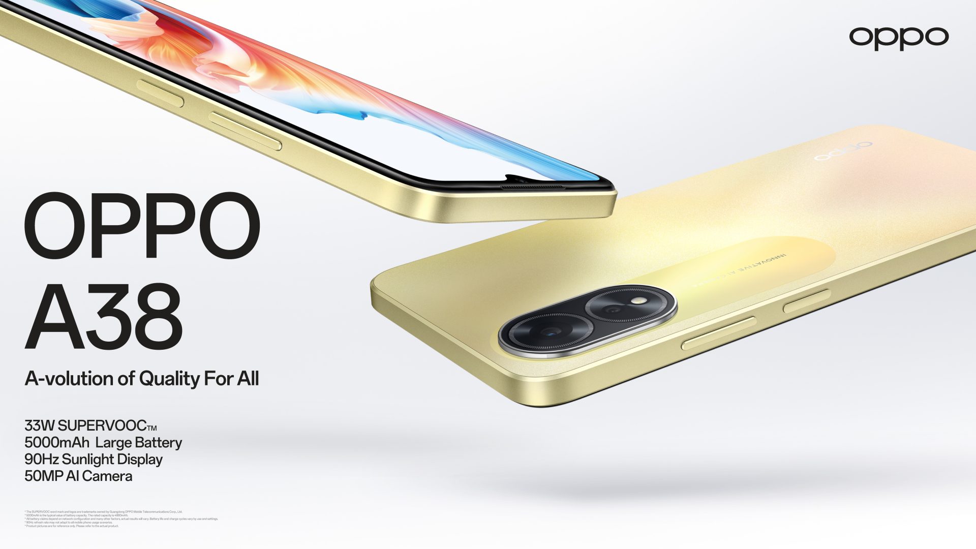 OPPO Malaysia Introduces A38 with 33W SUPERVOOC, 5000mAh Large Battery ...